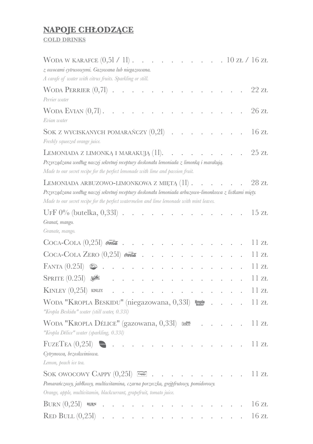 Menu restauracji • Angel’s Steak & Pub • Restauracja w Ustroniu ...